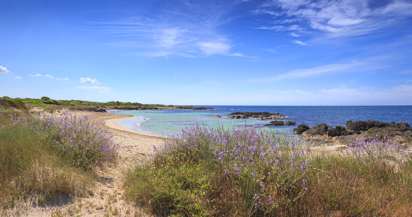 The beautiful coast of Salento: Marina di Salve Beach. It' s almost ...